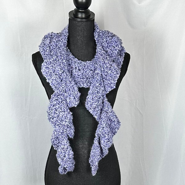 Crochet Ruffle Scarf - Etsy