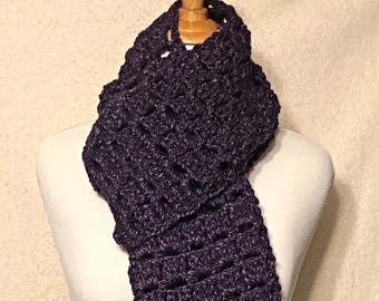 Dark Purple Scarf - Etsy