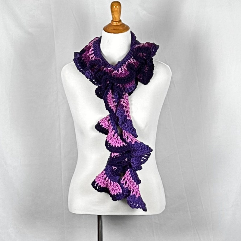Crochet Ruffle Scarf - Etsy