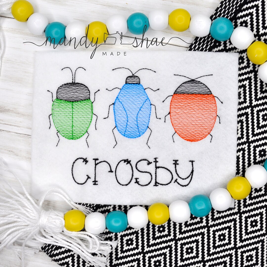 Bug Collection Shirt/personalized Children's T-shirt/embroidered Insect ...