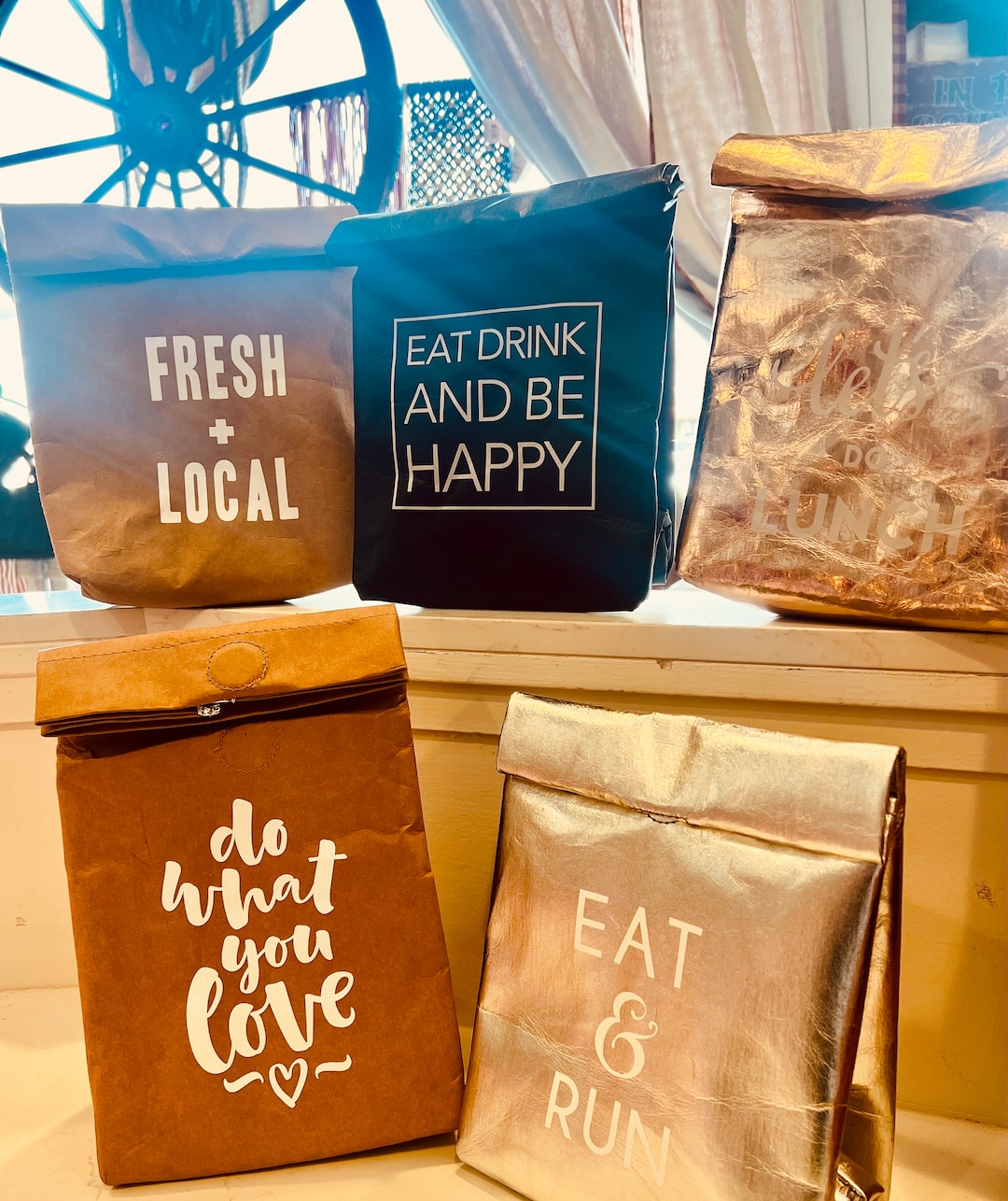 Lunch Bag Washable Paper Recycable Water Resistant Easy to Clean - Etsy