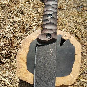 Ka-bar Becker Bk2/wooden Scales /wood Handles/personalized Knife Handle ...