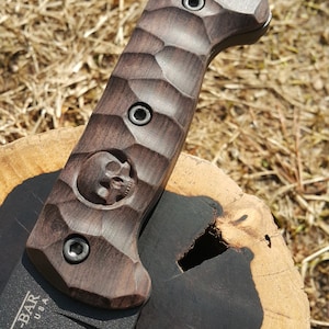 Ka-bar Becker Bk2/wooden Scales /wood Handles/personalized Knife Handle ...