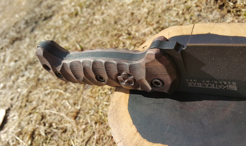 Ka-bar Becker Bk2/wooden Scales /wood Handles/personalized - Etsy