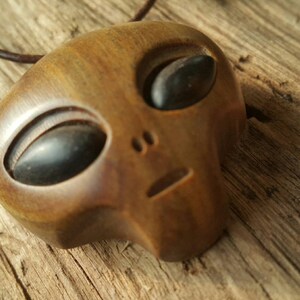Alien Necklace-wooden Alien-wooden Necklace-boy Necklace-mens Necklace ...