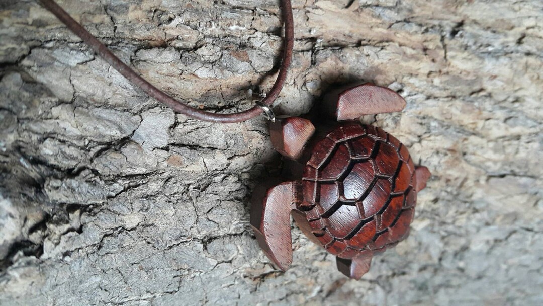 Wooden Turtle Necklace-sea Turtle-kids Necklace-animal Necklace-free ...
