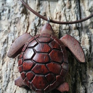 Wooden Turtle Necklace-sea Turtle-kids Necklace-animal Necklace-free ...