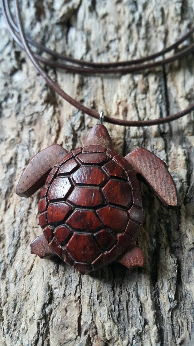 Wooden Turtle Necklace-sea Turtle-kids Necklace-animal - Etsy
