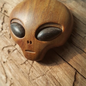 Alien Necklace-wooden Alien-wooden Necklace-boy Necklace-mens Necklace ...