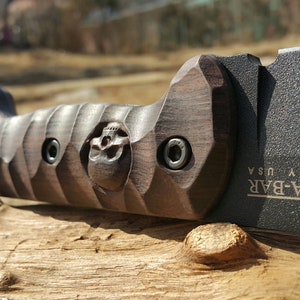 Ka-bar Becker Bk2/wooden Scales /wood Handles/personalized Knife Handle ...