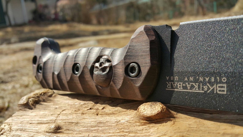 Ka-bar Becker Bk2/wooden Scales /wood Handles/personalized - Etsy