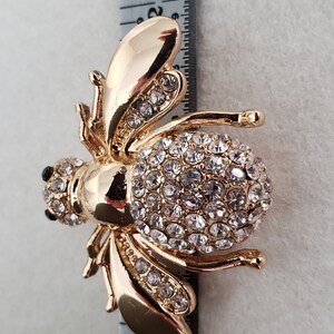 Vintage Qty 2 Rhinestone BEE Pin Marked OPC CN Brooch Jewelry Women ...