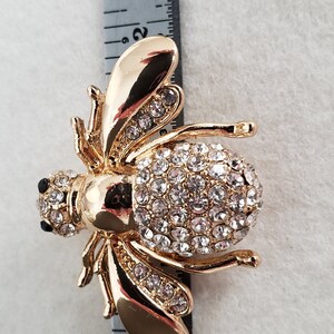 Vintage Qty 2 Rhinestone BEE Pin Marked OPC CN Brooch Jewelry Women ...