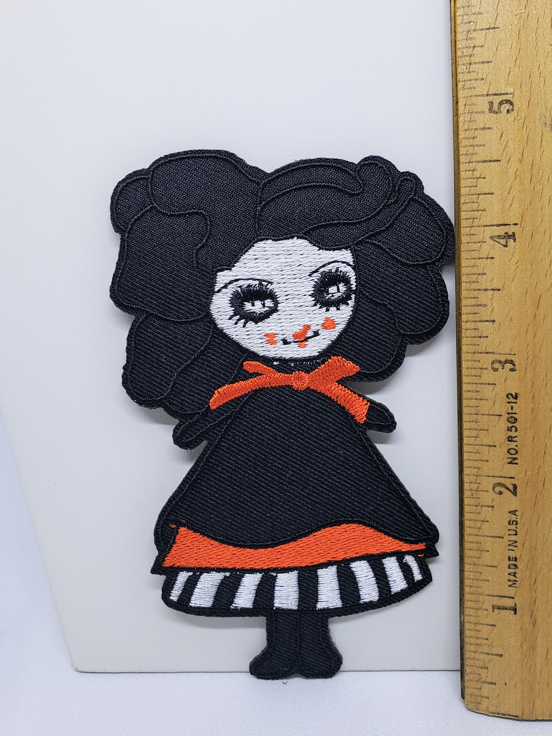 Zombie Gothic Girl Halloween Embroidered Iron-on Applique Patch - Etsy