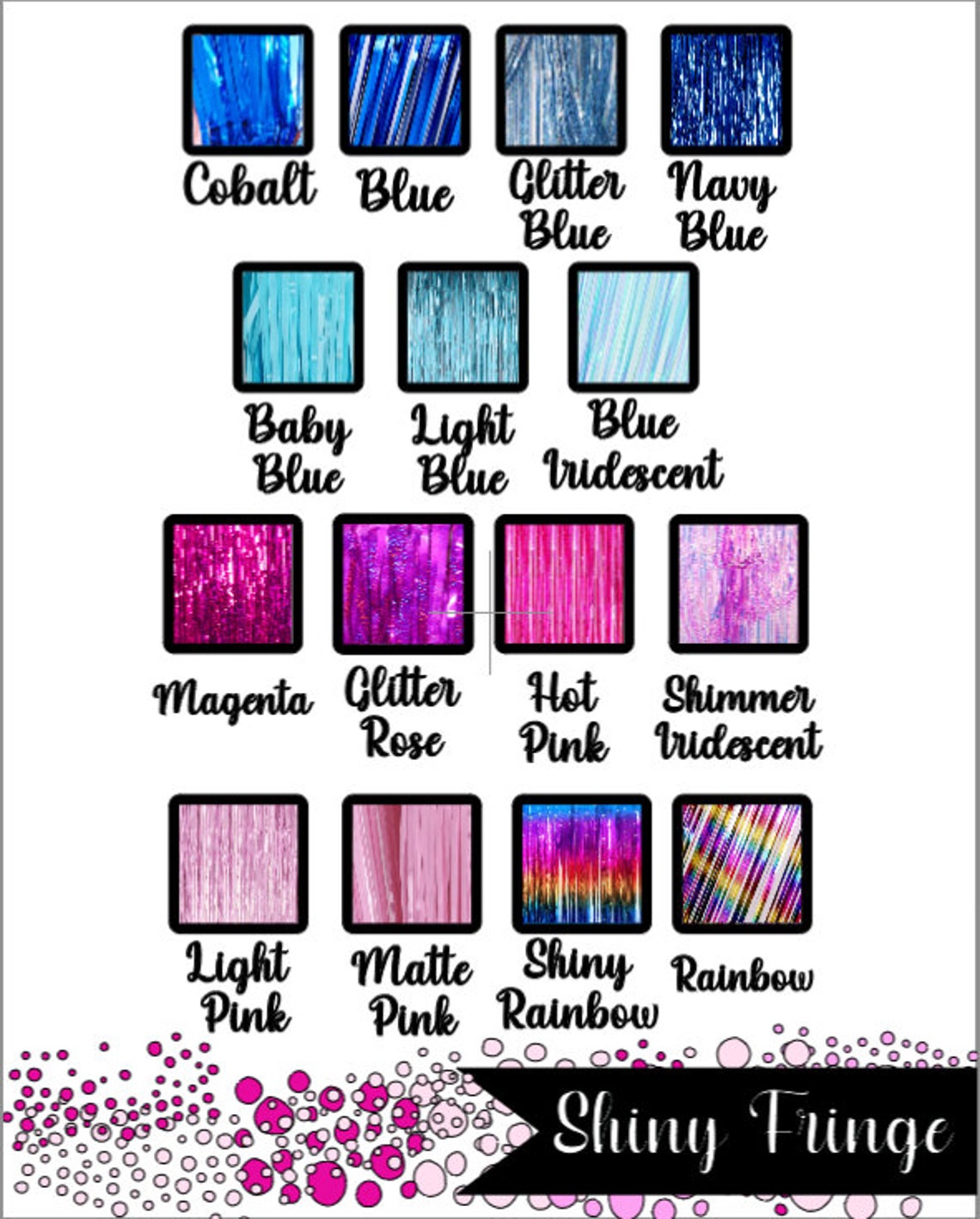 Metallic Ceiling Fringe, Shiny Fringe, Hanging Streamer, Party Decor ...