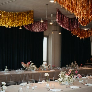 Metallic Ceiling Fringe, Shiny Fringe, Hanging Streamer, Party Decor ...