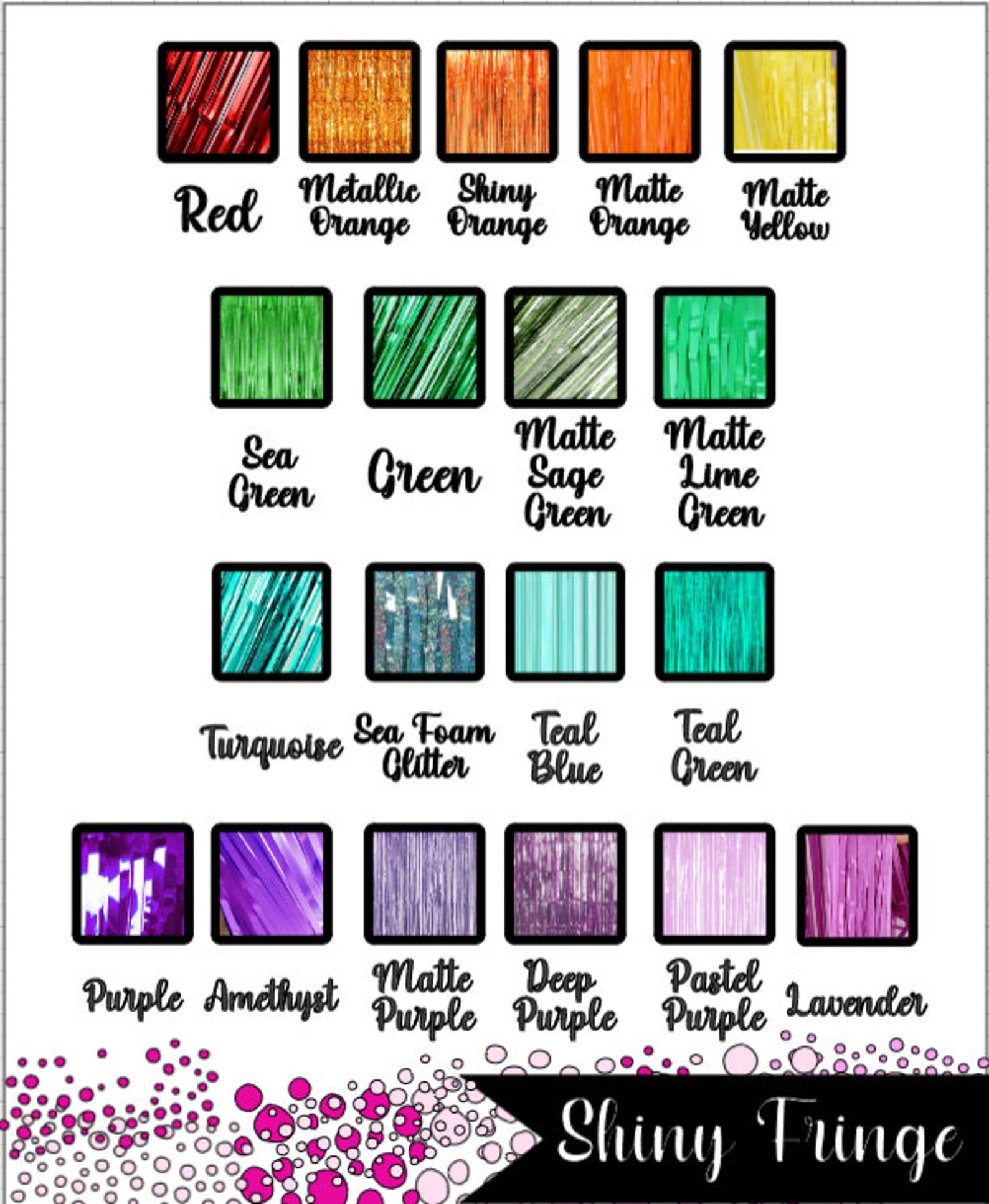 Metallic Ceiling Fringe, Shiny Fringe, Hanging Streamer, Party Decor ...