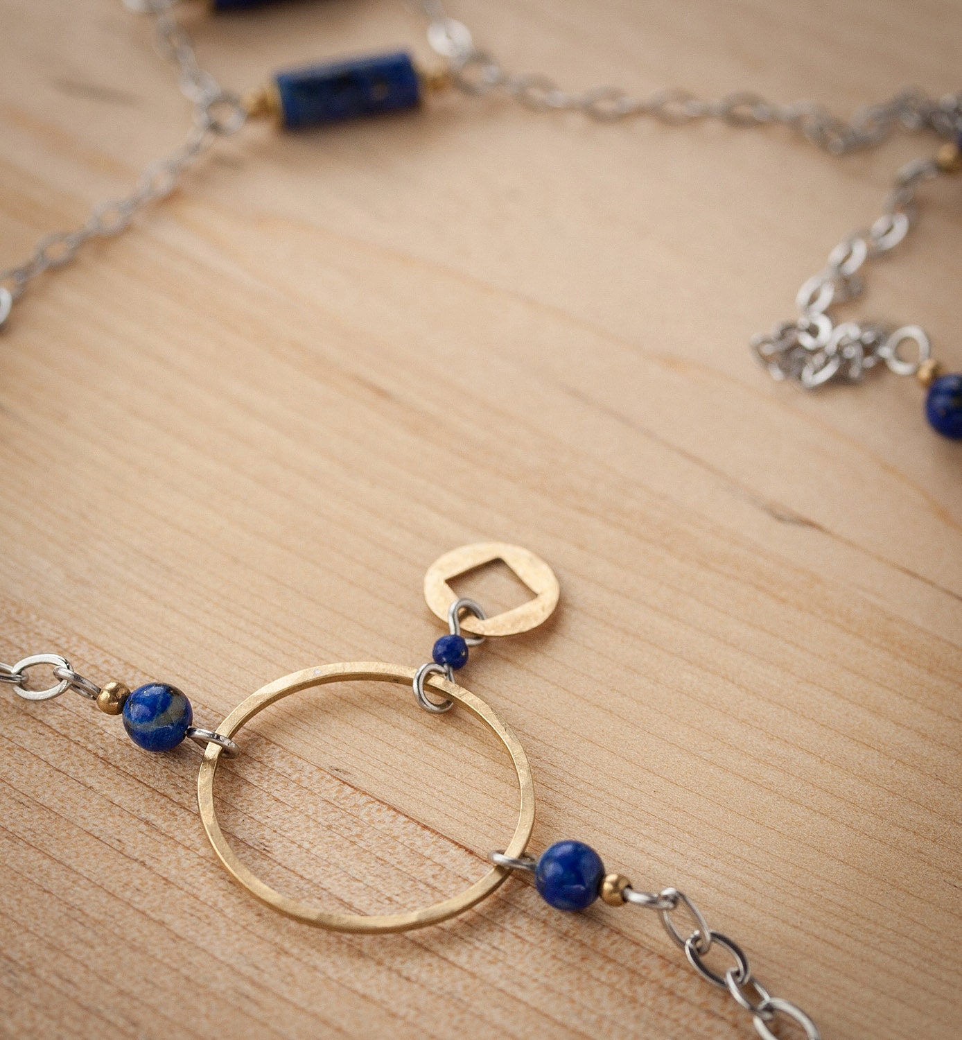 Ladder Necklace Lapis Gold Silver - Etsy