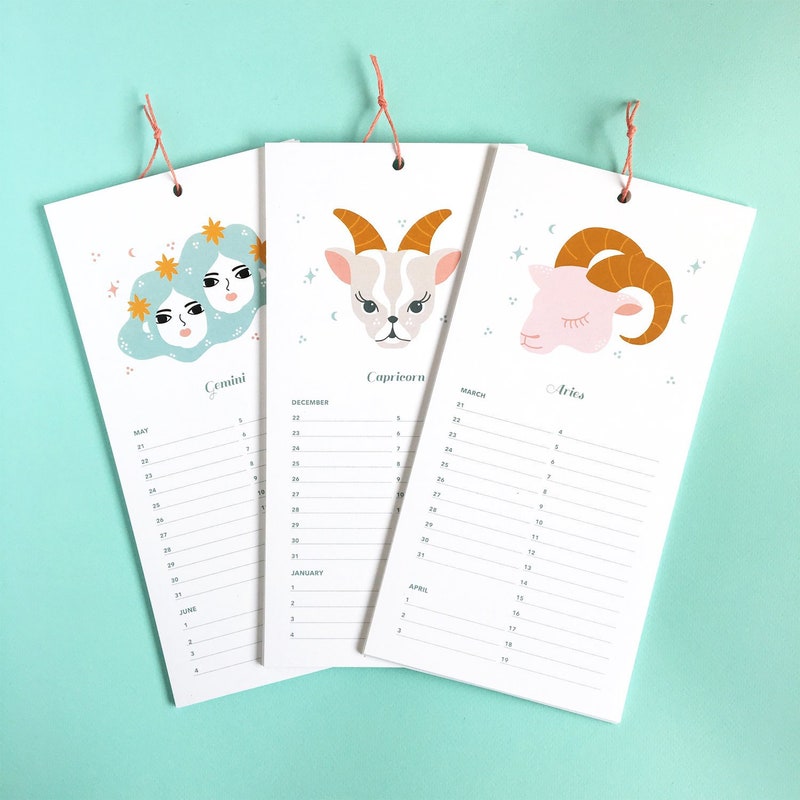 Zodiac Calendar - Etsy