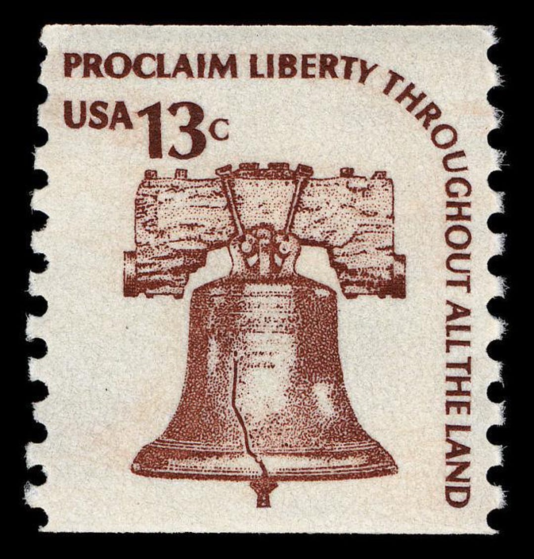 15x LIBERTY BELL Philadelphia PA 1975 13c Brown Unused Postage Stamp ...