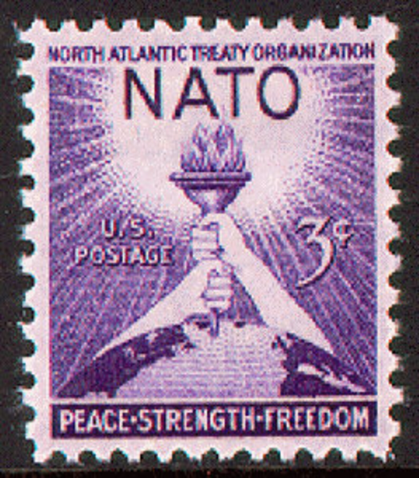 20x NATO 1952 3c Purple Unused Vintage Postage Stamp. Free - Etsy