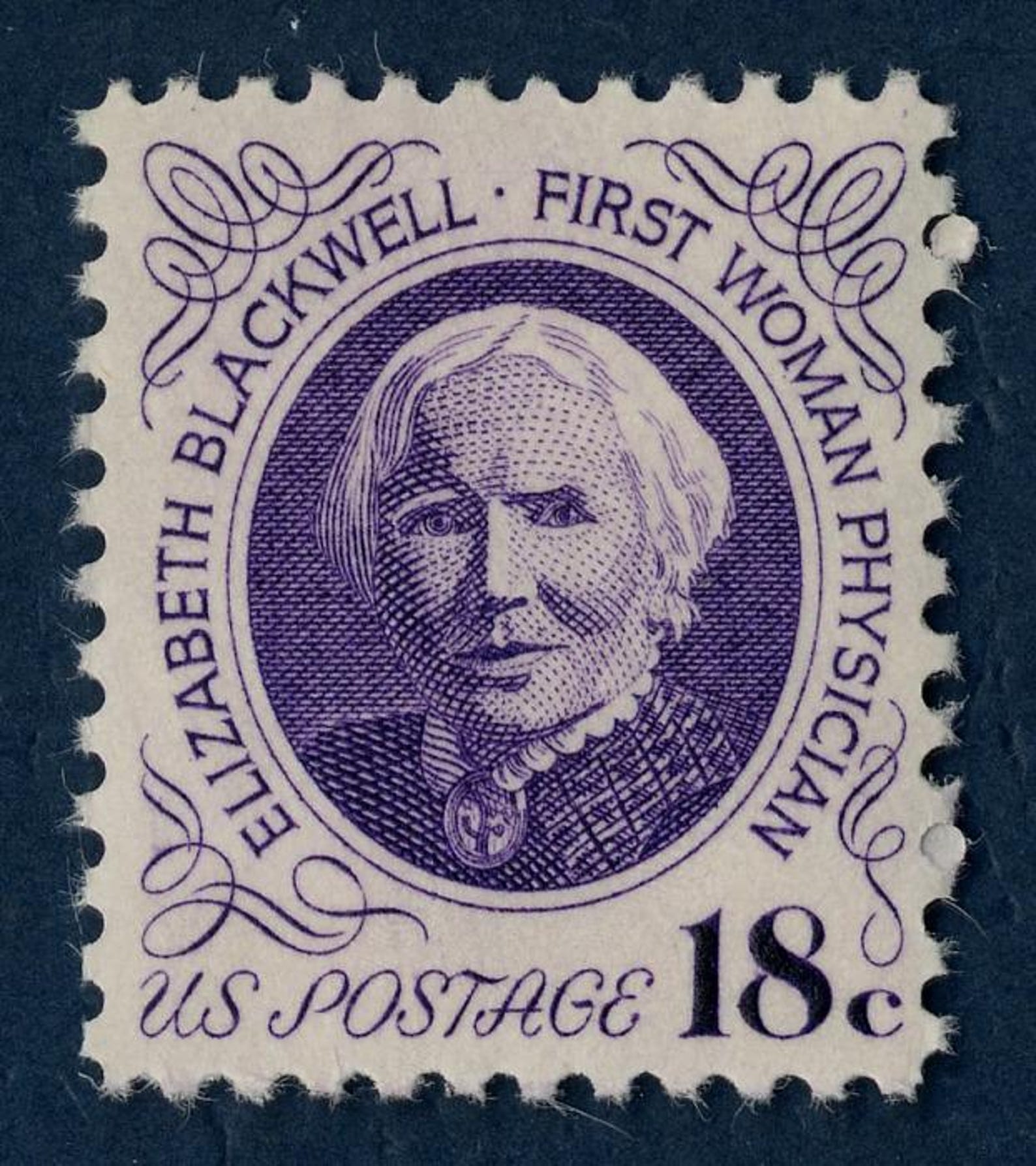 12x 1st Woman Doctor Dr. Elizabeth Blackwell Medical 1960 18c Purple ...