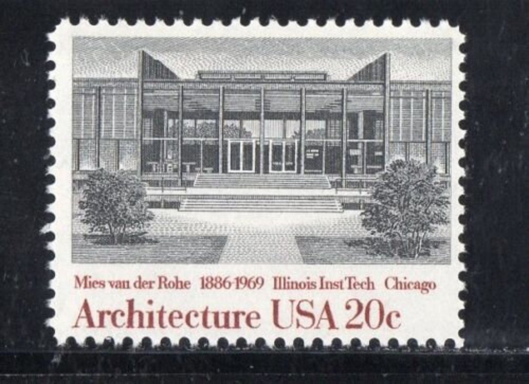 8x Chicago Illinois Tech Institute ARCHITECTURE 1982 20c Unused Postage ...