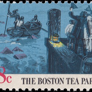 24x BOSTON TEA PARTY American Bicentennial 4 Diff 1973 8c Blue Postage ...