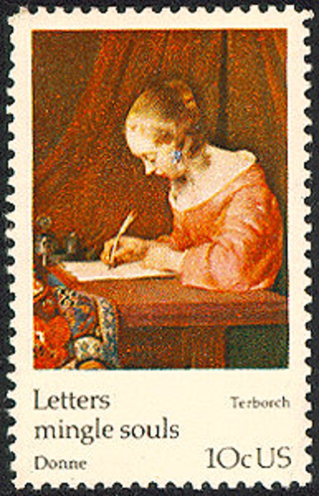 7x Lady Writing Letter TERBORCH PAINTING Postal Union 1974 10c - Etsy