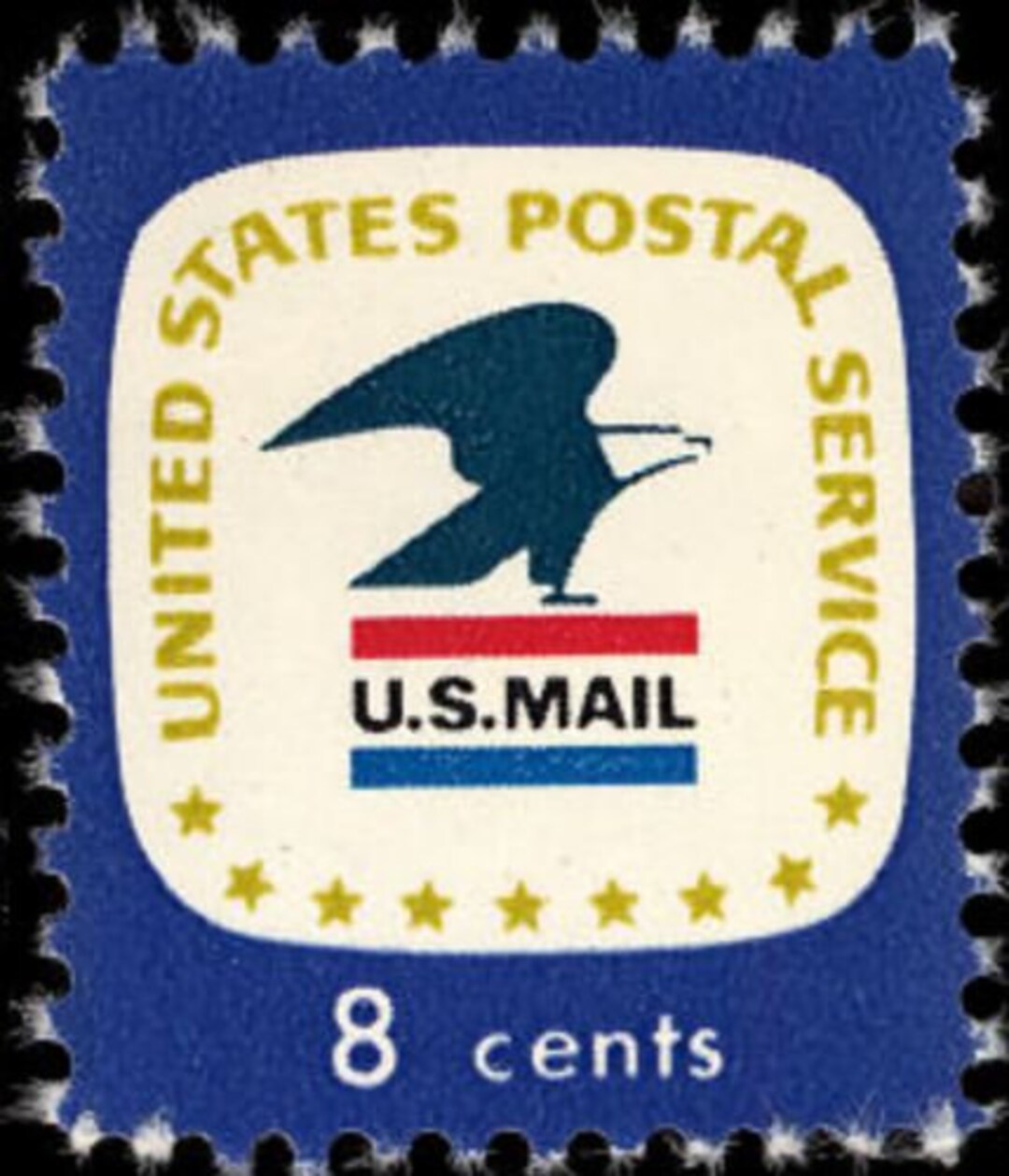 20x USPS POSTAL SERVICE Emblem Eagle 1971 8c Blue Unused Postage Stamp ...