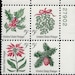 20x CHRISTMAS 1964 Mistletoe Holly Poinsettia Plants 4 Diff 5c Unused ...