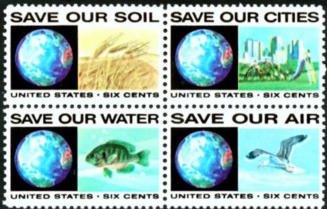 20x Anti Pollution Soil Cities Air Water Ecology 4 Diff 1970 6c Unused ...