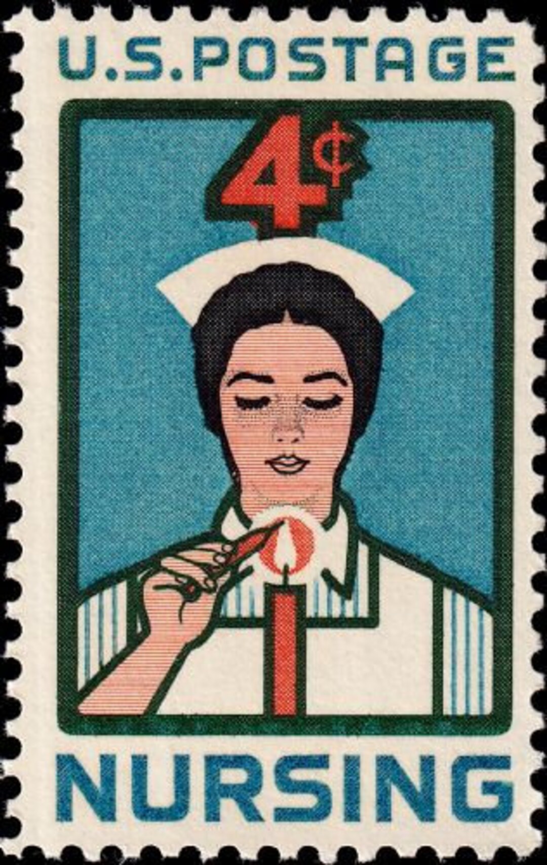 20x NURSING MEDICAL NURSES 1961 4c Unused Vintage Postage Stamp Free ...