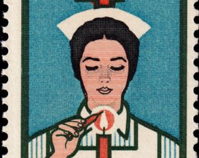 20x NURSING MEDICAL NURSES 1961 4c Unused Vintage Postage Stamp Free ...