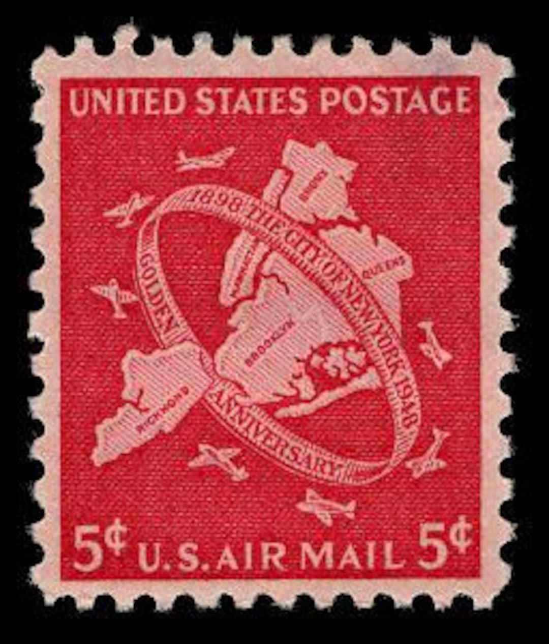 20x NEW YORK CITY Manhattan Queens Bronx Brooklyn 1948 5c Red Unused ...