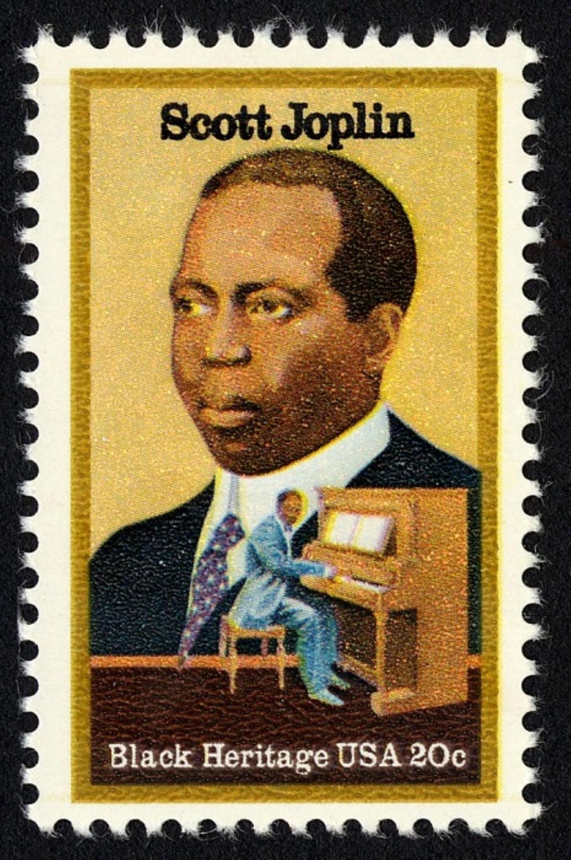 10x Scott Joplin BLACK HERITAGE Ragtime Jazz Music 1983 20c Postage ...