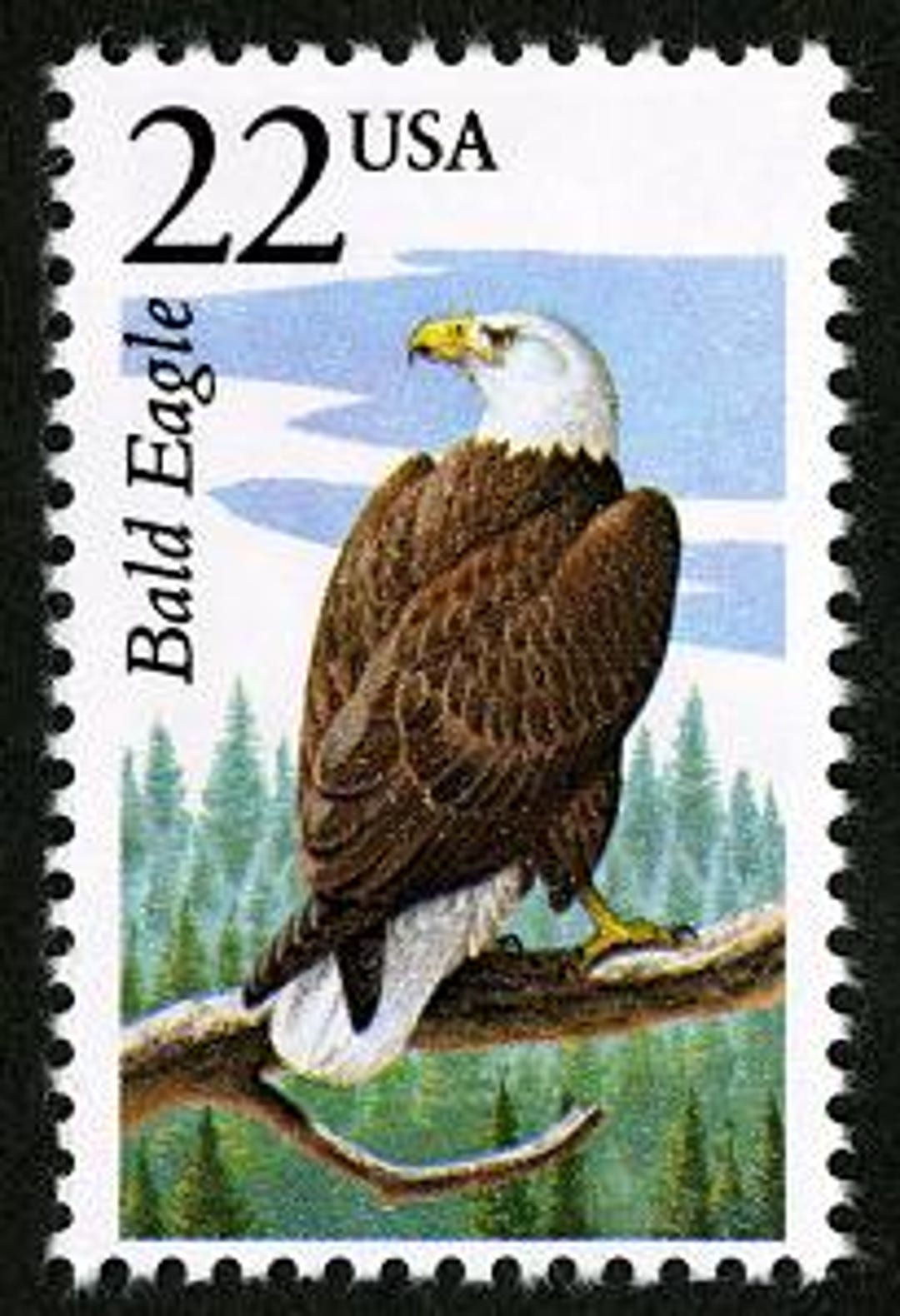 5x BALD EAGLE BIRD American Wildlife 1987 22c Unused Postage Stamp ...