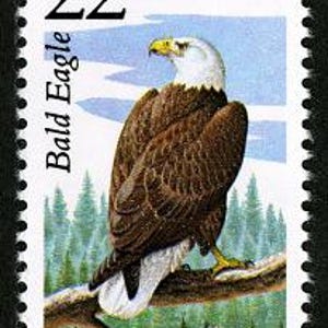 5x BALD EAGLE BIRD American Wildlife 1987 22c Unused Postage Stamp ...