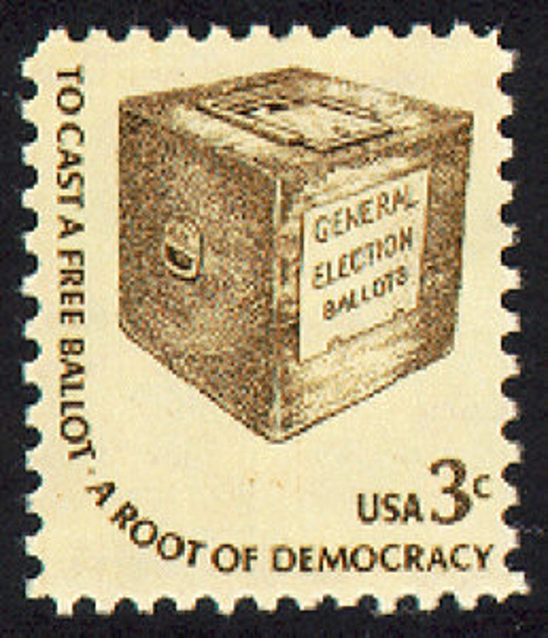 35x VOTING BALLOT BOX Election Stamps 1977 3c Unused Vintage - Etsy