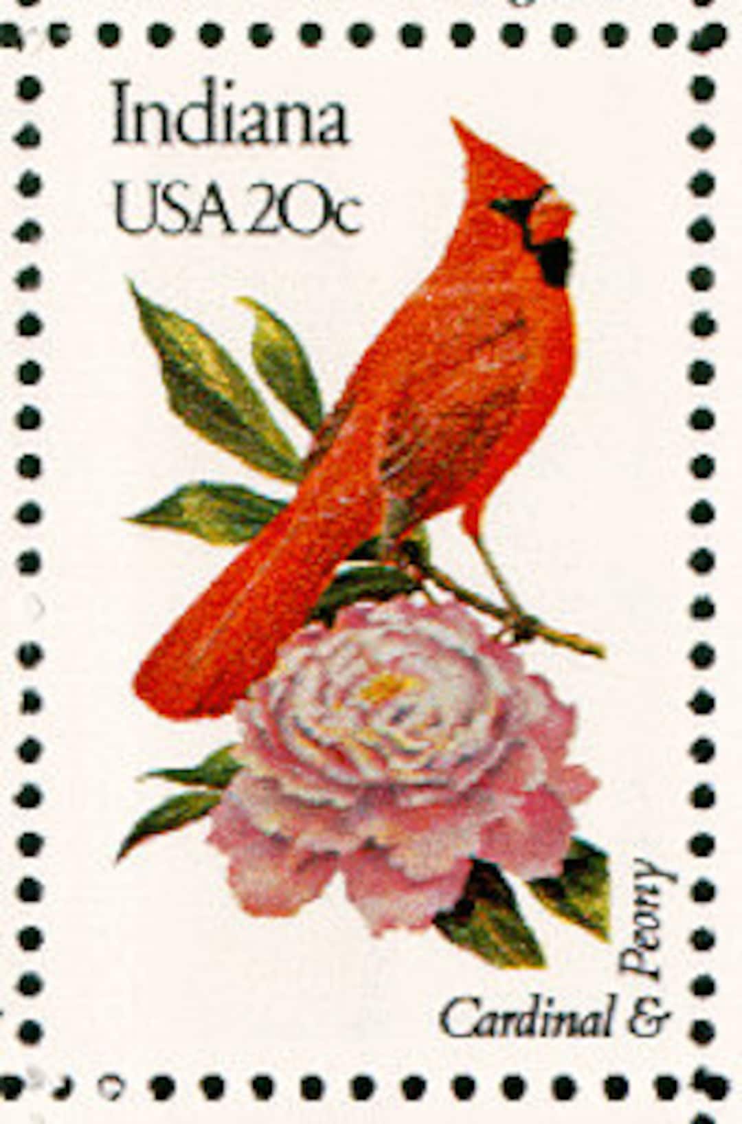 7x INDIANA State Bird & Flower Flora Fauna 1982 20c Unused Vintage ...