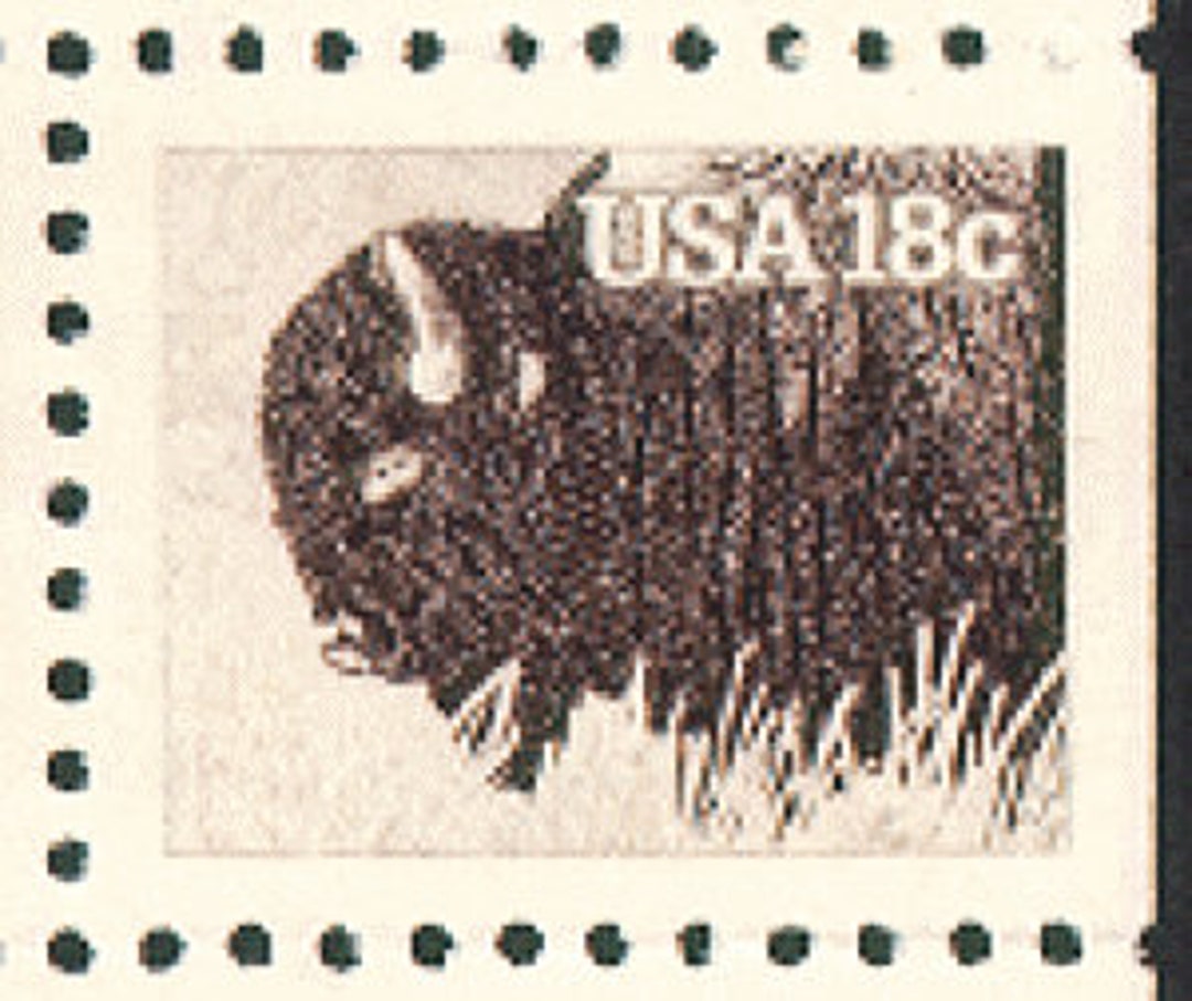 10x BUFFALO BISON Wild Animals WILDLIFE 1981 18c Unused Postage Stamps ...