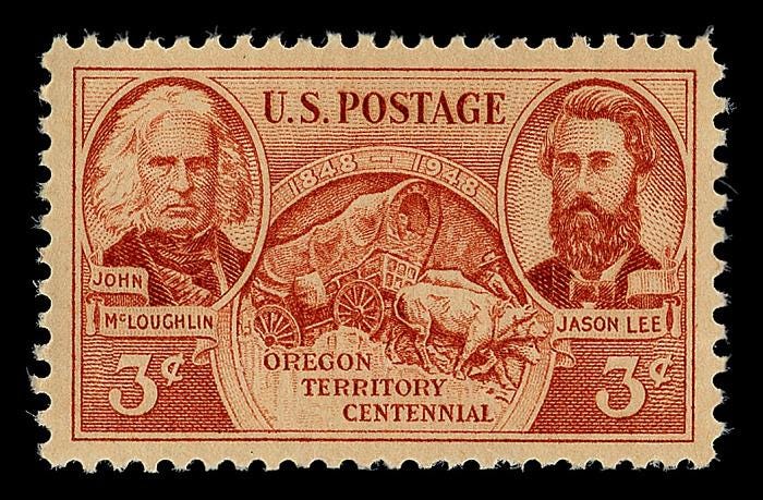 20x OREGON TERRITORY Portland Salem Eugene Bend Astoria 1948 3c Unused ...