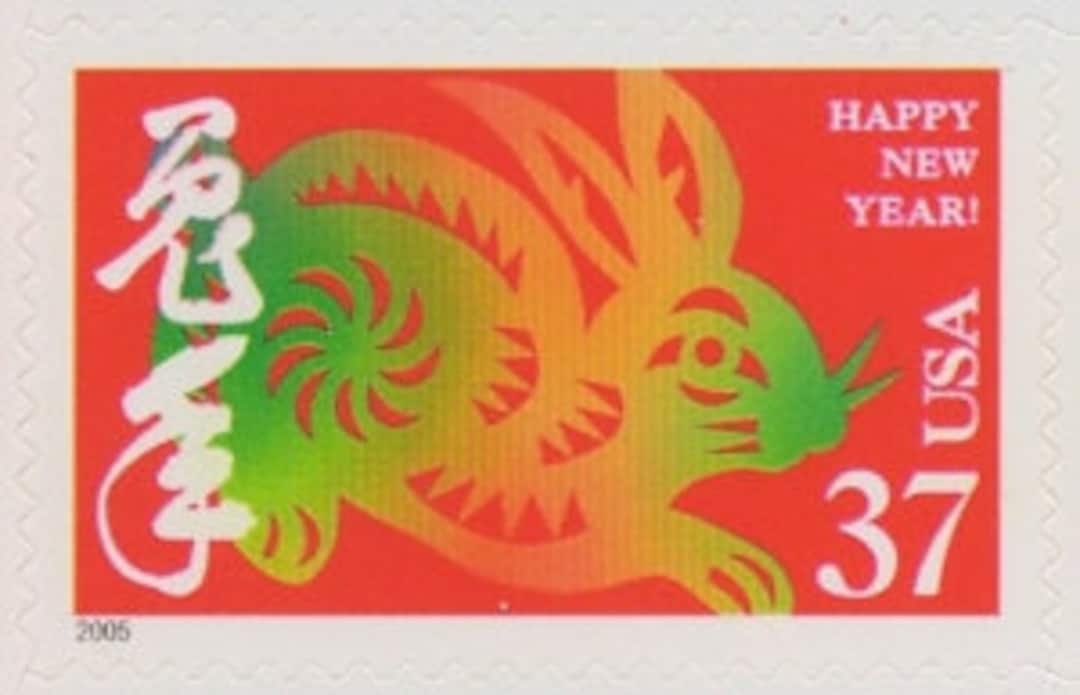 6x YEAR OF RABBIT Hare Chinese Lunar New Year 1999 33c Unused Postage ...