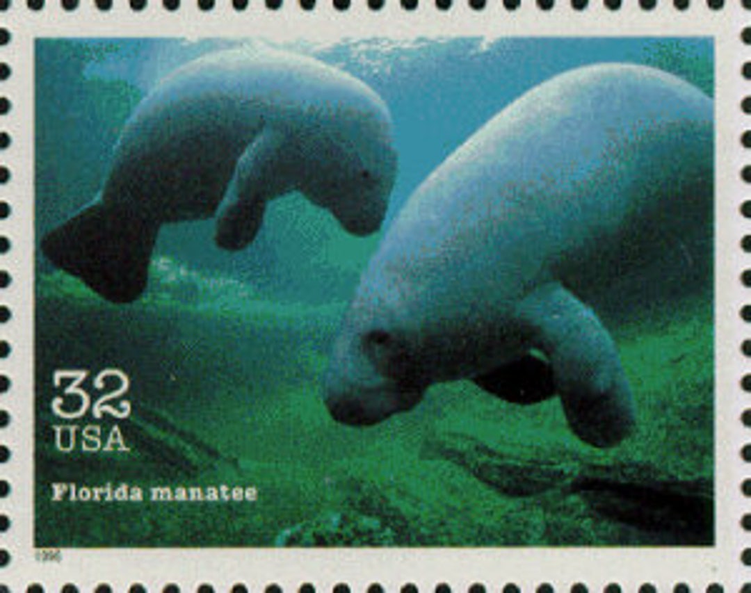 5x FLORIDA MANATEE Endangered Species Ocean Sealife 1996 32c Unused ...