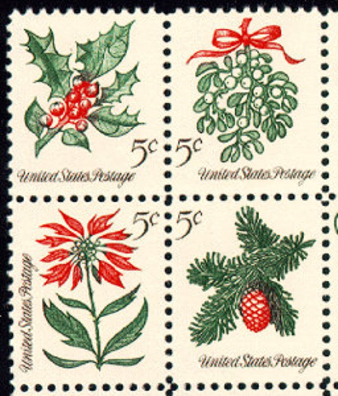 20x CHRISTMAS 1964 Mistletoe Holly Plants 5c Unused Vintage - Etsy