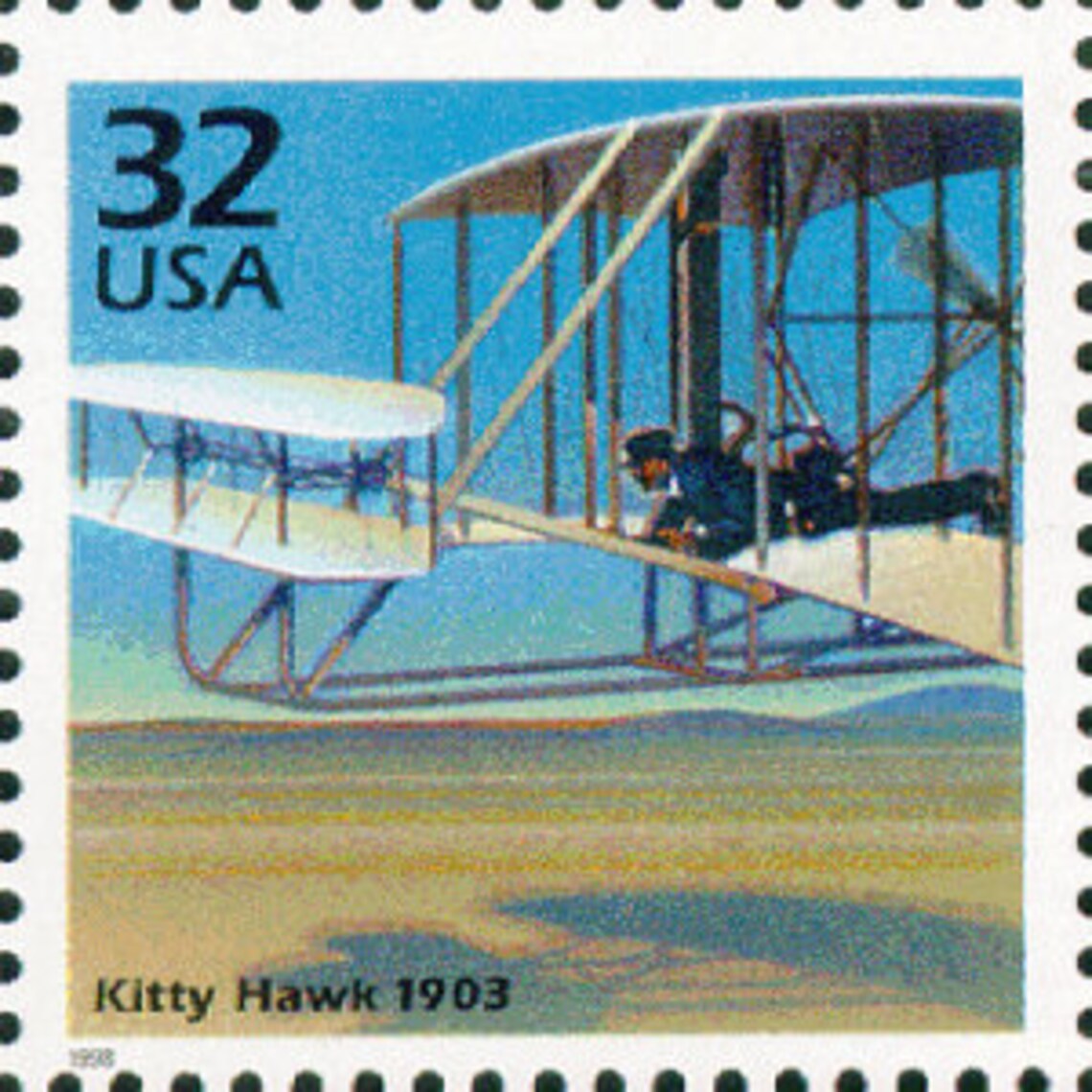 4x WRIGHT BROTHERS Aviation Kitty Hawk North Carolina 1998 32c Unused ...