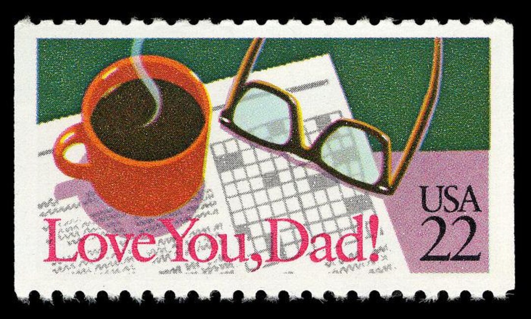7x LOVE YOU DAD Father Greetings 1987 22c Postage Stamp Free Shipping ...
