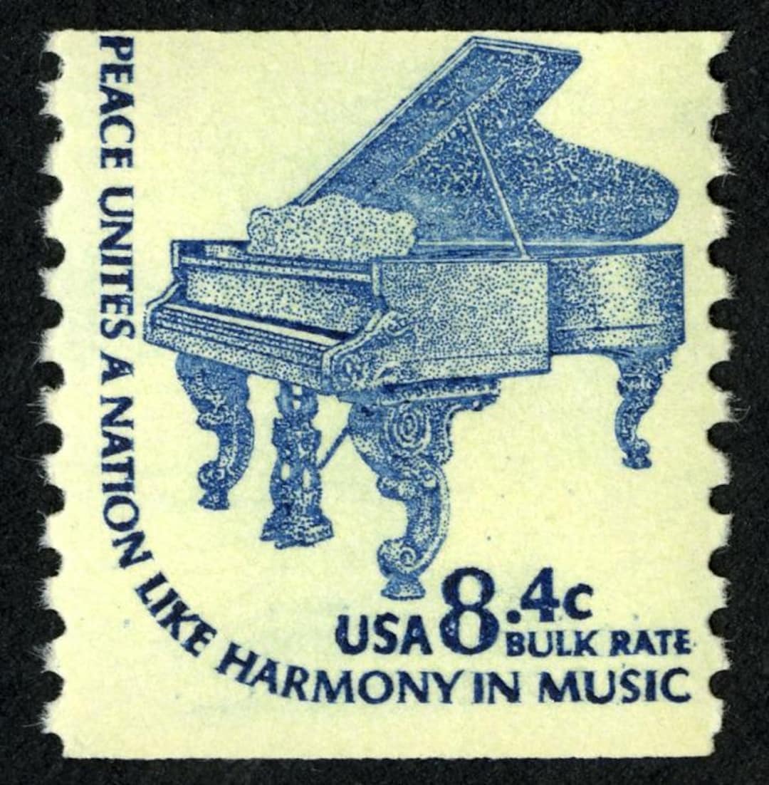 20x GRAND PIANO Unused Postage Stamp *please Read Description-not Valid ...