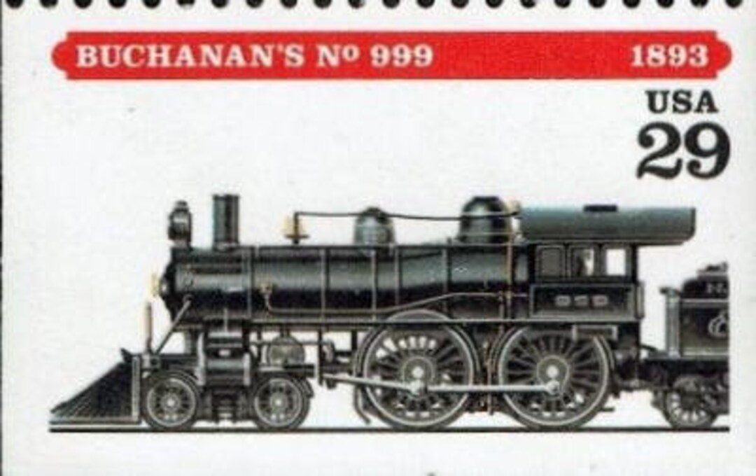 6x TRAIN ENGINES Buchanan's #999 Steam Locomotives 1994 29c Unused ...