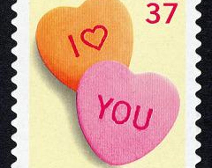 5x LOVE YOU Candy Hearts Valentines Romance Weddings 2004 37c Postage ...